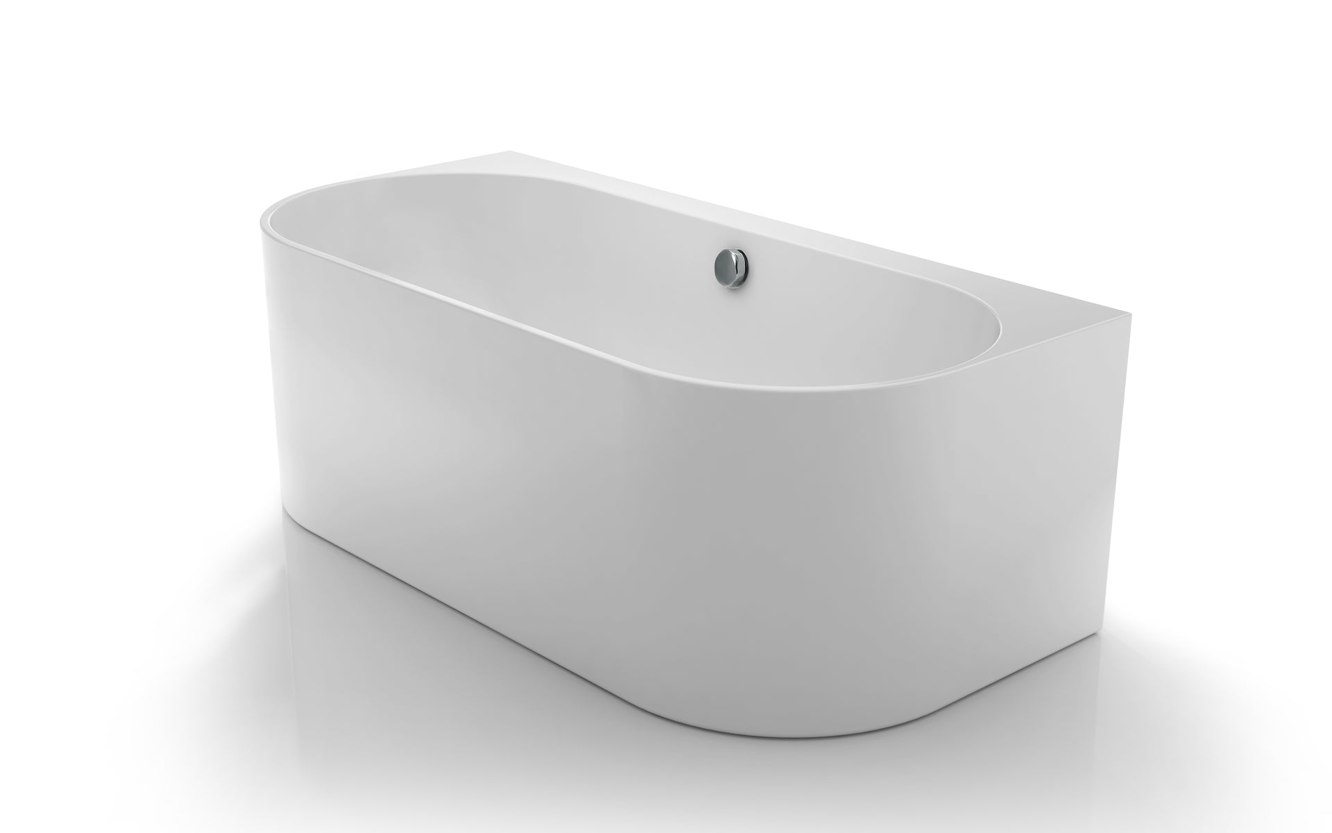 Bradford 1700 - Curved Back-To-Wall Bath - 1700mm – Stonebaths New Zealand