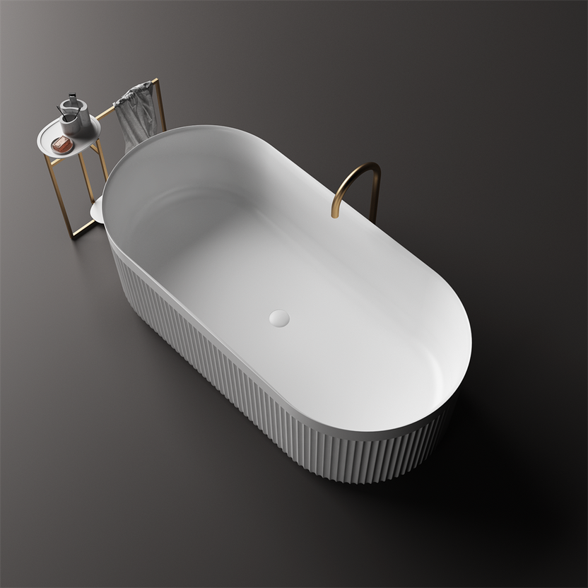 Venus Oval Fluted Bath - 1700mm - ST86 - Various colours – Stonebaths ...