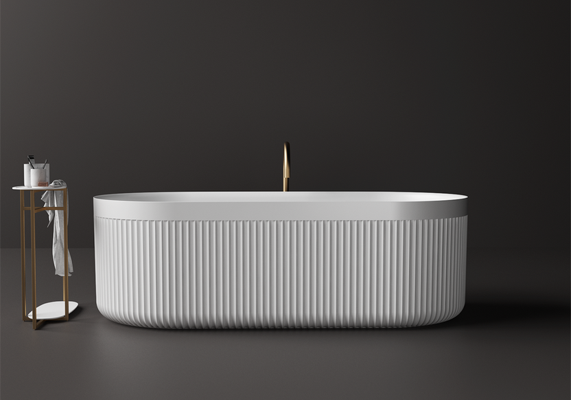 Venus Oval Fluted Bath - 1700mm - ST86 - Various colours – Stonebaths ...